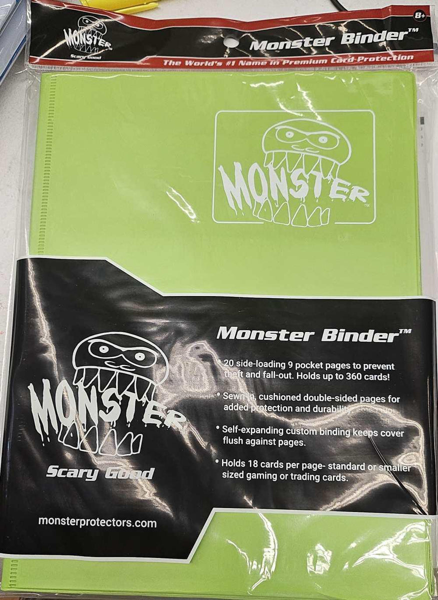 Monster - 9-Pocket Monster Binder - Matte Green 360 Capacity| Gamers N ...