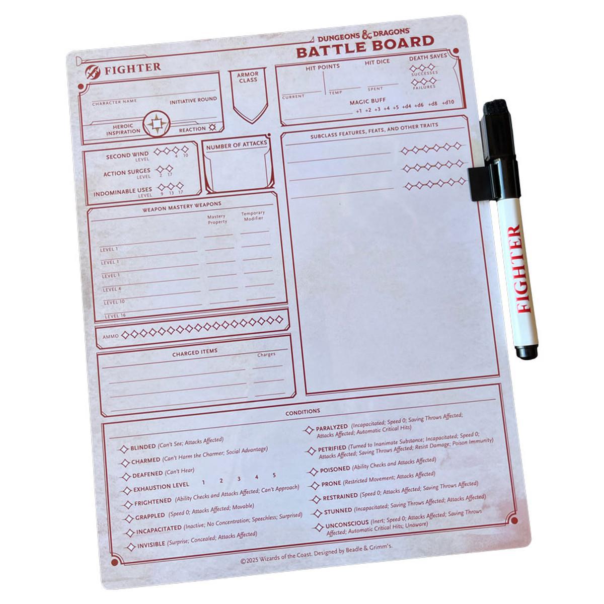 Beadle & Grimm - D&D Battle Board: Fighter| Gamers N Geeks